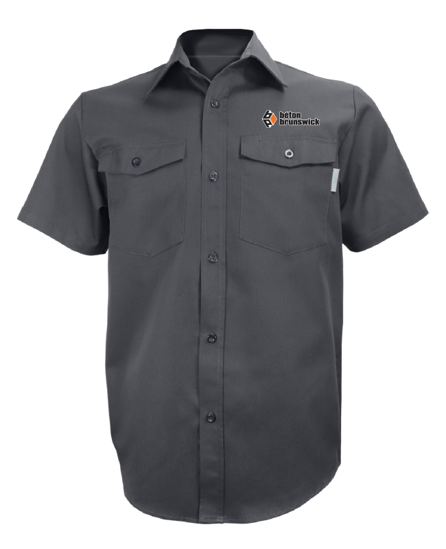 Béton Brunswick - 650 short sleeve work shirt man (GREY) - BR. 12896 ...